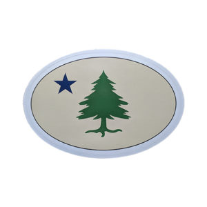 First Maine Flag Euro-style Oval Sticker – Dirigo Flag Co.